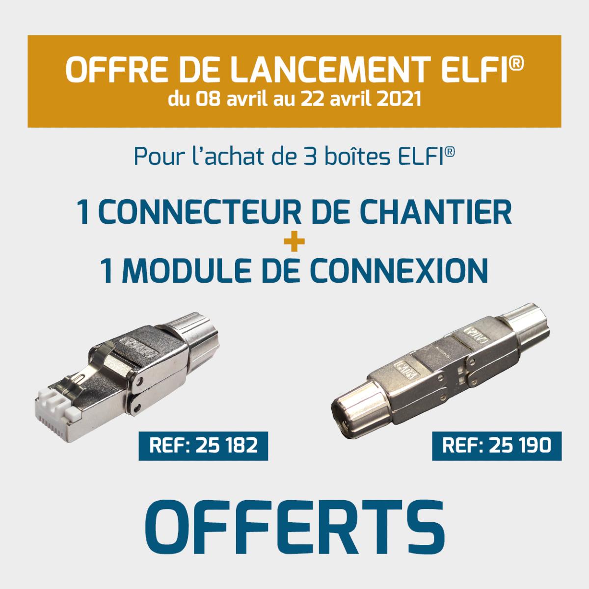 EMBASE RJ45 A REPERAGE LUMINEUX ELFI CAT 6A BOITE DE 8