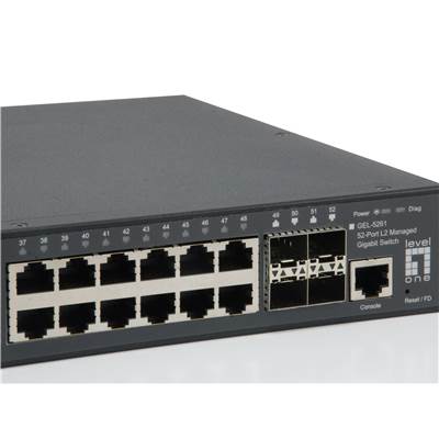 SWITCH RACKABLE 48 PORTS 10/100/1000 GIGABITS + 4 SFP MANAGEABLE L2